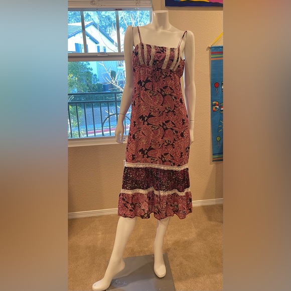 Arden B | Dresses | Vintage Arden B Peplum Lace Maxi Dress Open Front ...